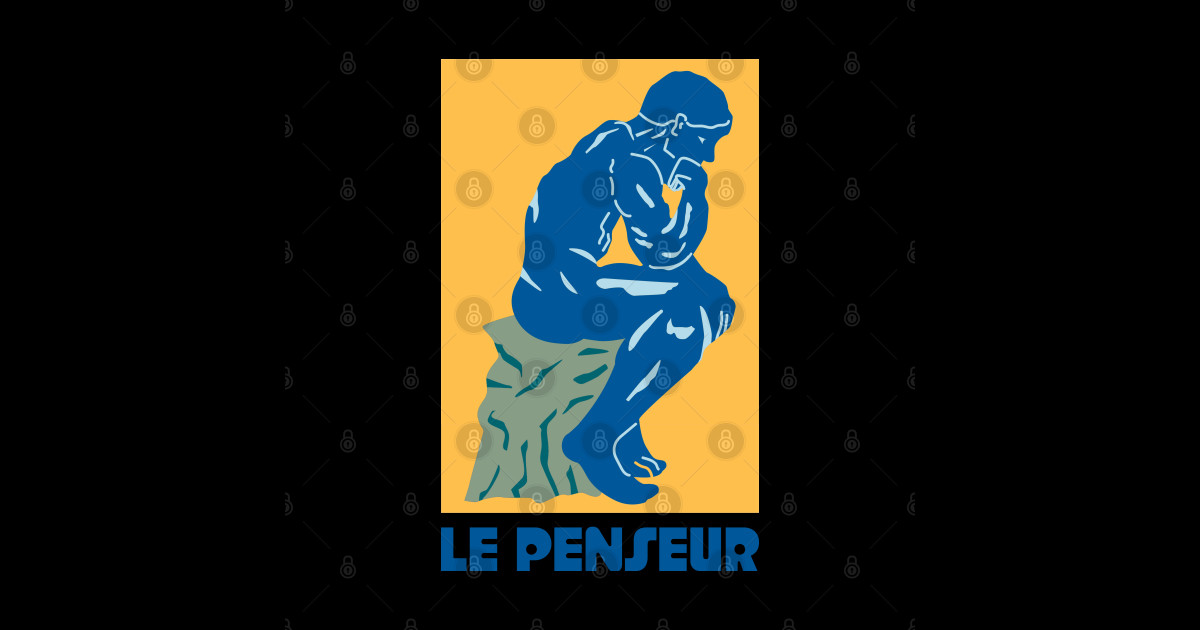 Le Penseur - The Thinker - Thinker - Sticker | TeePublic