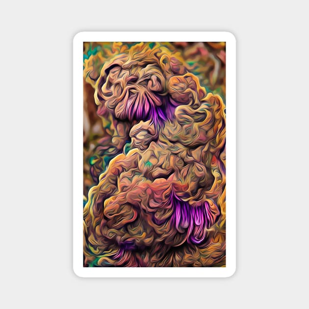 Bronze Velvety Bulging Psychedelic Nug Bud Weed - 420 - Magnet | TeePublic