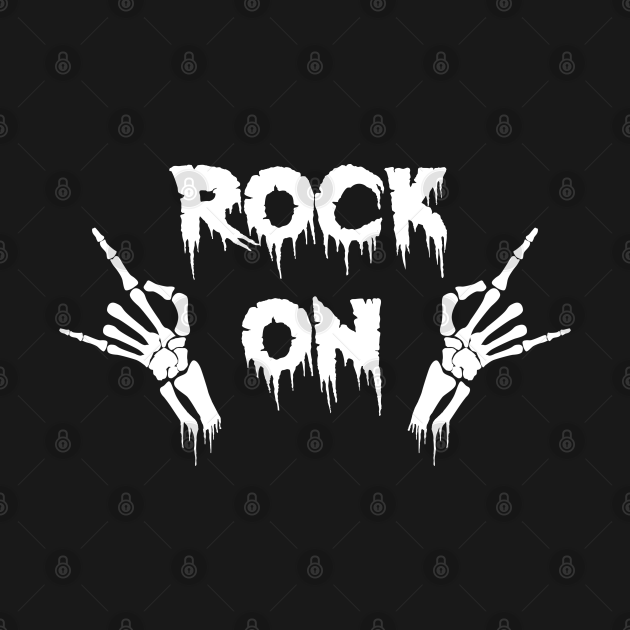 Skeleton Hands Devil Horns - Rock On Hand Sign - T-Shirt | TeePublic