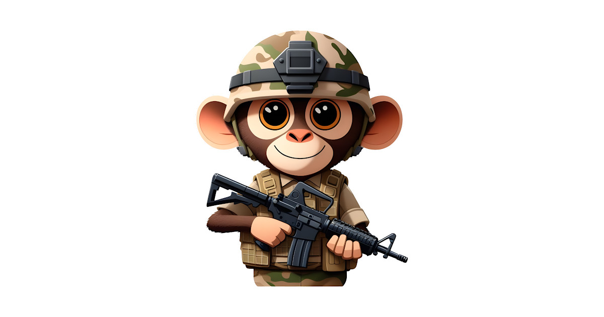 Tactical Monkey - Monkey - T-Shirt | TeePublic