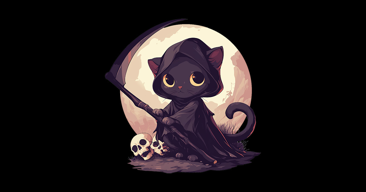 reaper cat - Reaper Cat - Sticker | TeePublic