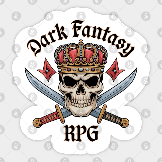 Dark Fantasy RPG - Fantasy Rpg Skull - Sticker | TeePublic