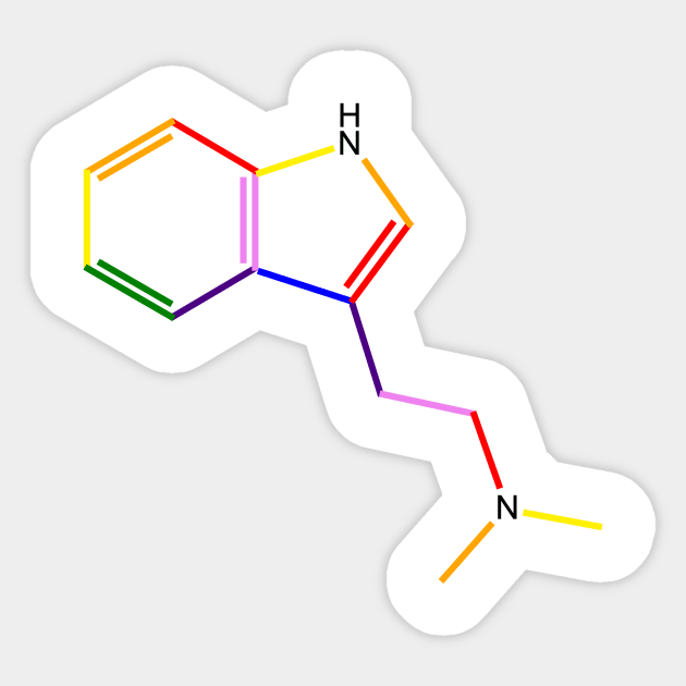 DMT Molecule Rainbow Chemistry - Dmt - Sticker | TeePublic