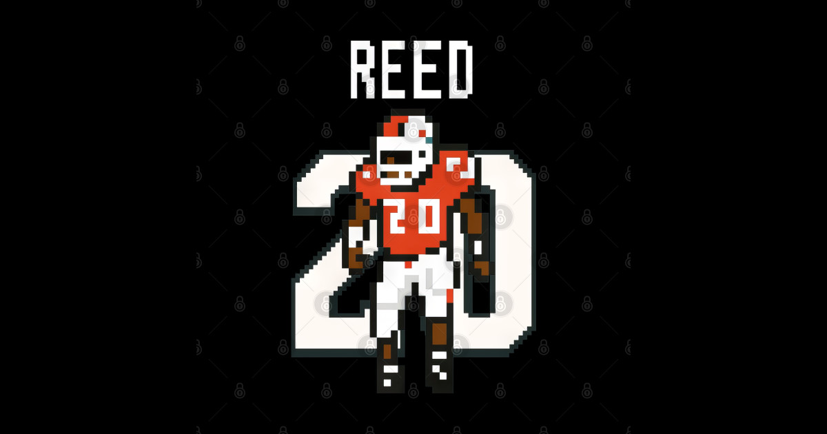 Ed Reed Miami Retro Pixel Art Football Tribute T-Shirt - Miami ...