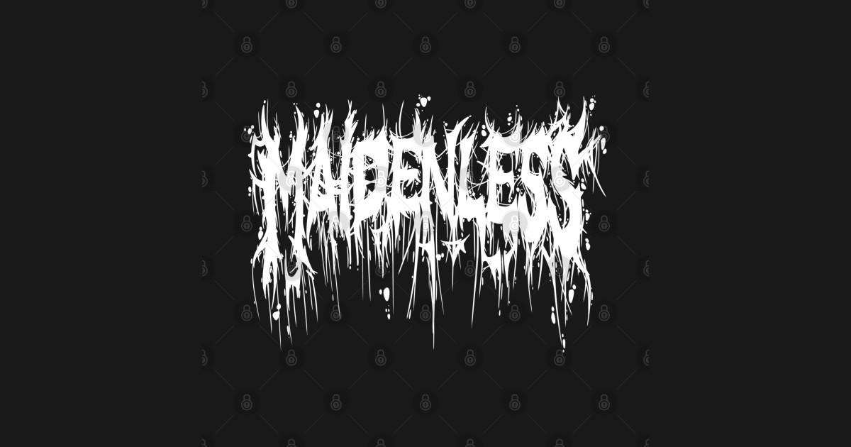 Maidenless white metal font - Elden Ring - T-Shirt | TeePublic
