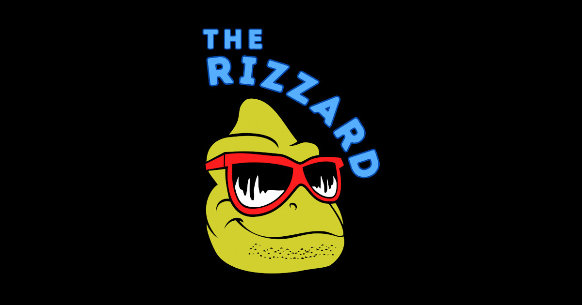 Lizzard with Rizz The Rizzard - Rizz - Sticker | TeePublic