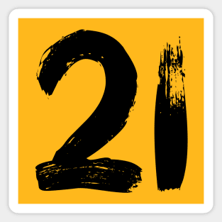 Number 21 Stickers for Sale | TeePublic