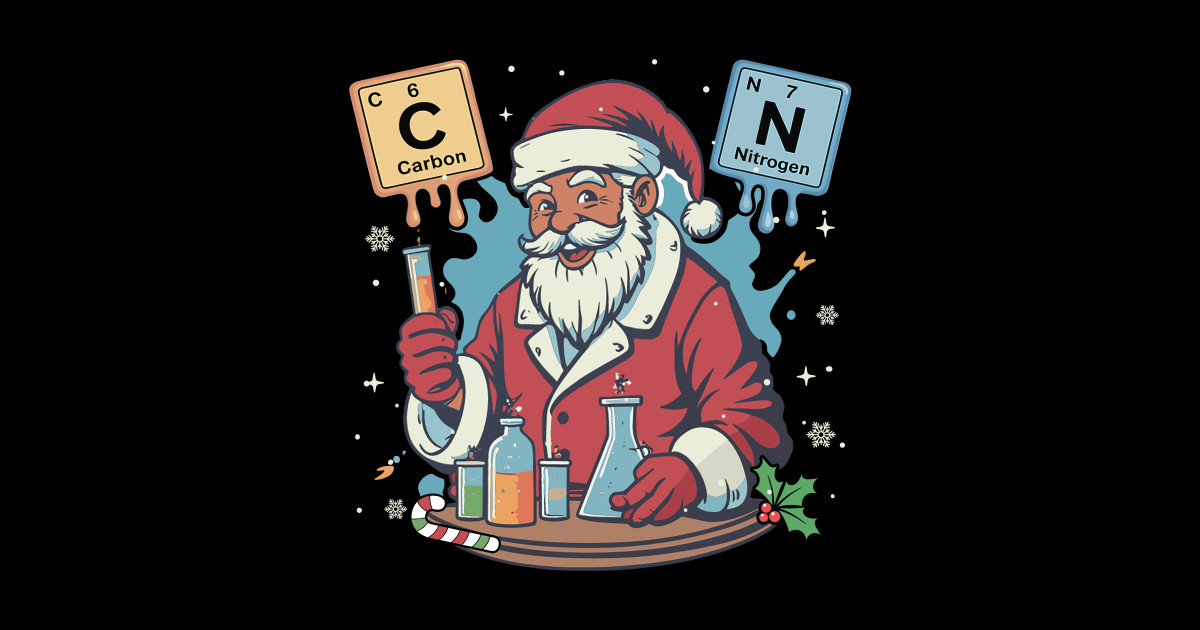 67 Chemistry Santa Science Design For Teachers And Holiday Fans ...