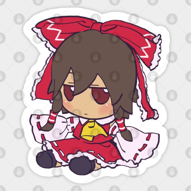 I draw reimu fumo plush / touhou memes - Touhou - Sticker | TeePublic