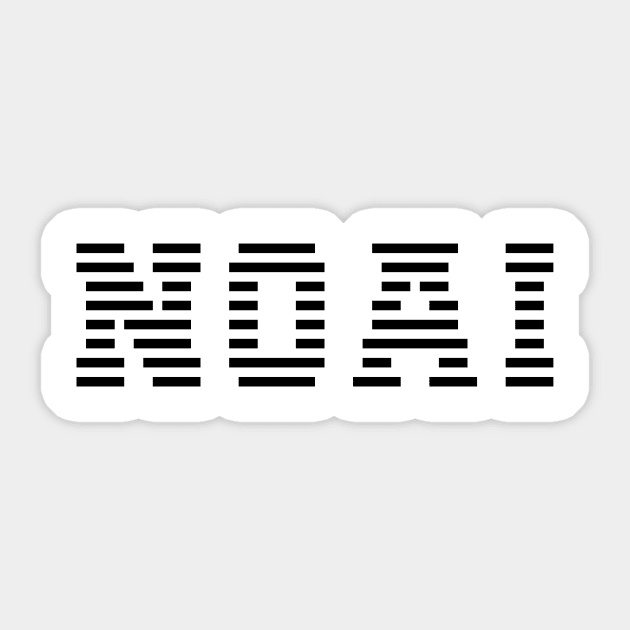 NOAI [black computer logo] - Computer - Sticker | TeePublic