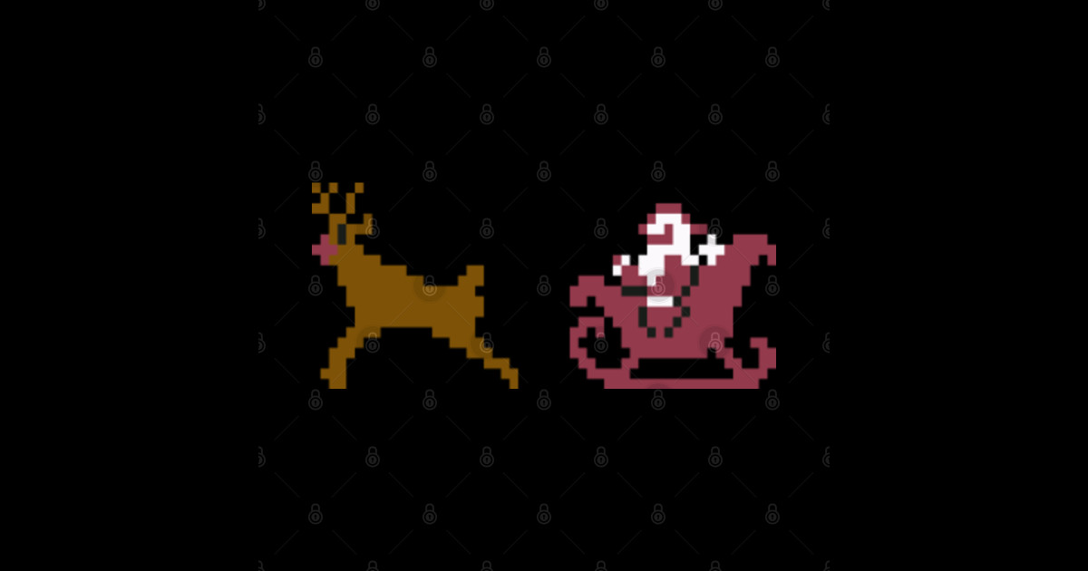Commodore 64 Christmas Demo Reindeer and santa - C64 Xmas - T-Shirt ...