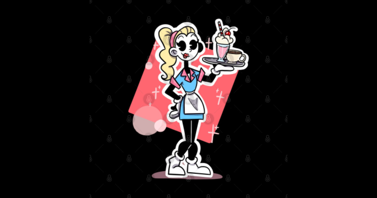 Waitress of the 70's - Waitress - Sticker | TeePublic