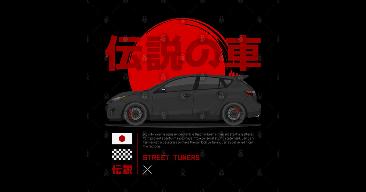 Tuner Black 3 MPS JDM - Mps - Sticker | TeePublic