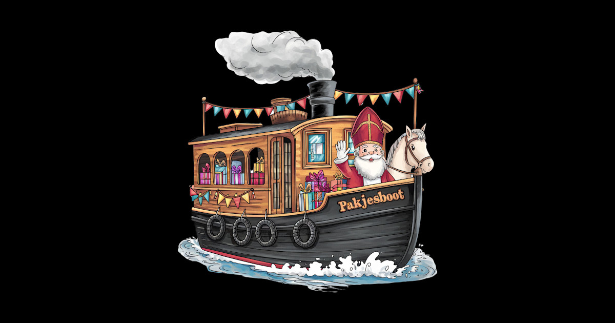 Sinterklaas Pakjesboot Clipart - Sinterklaas - Sticker | TeePublic