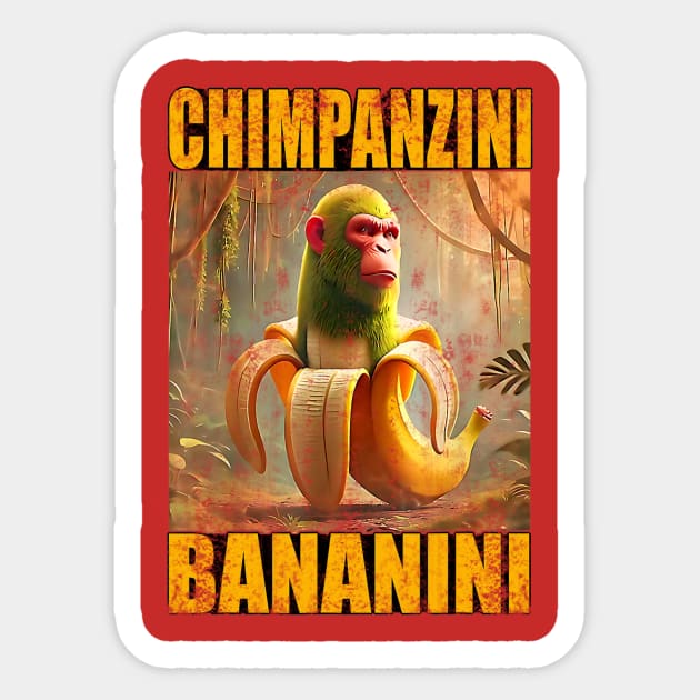 Chimpanzini Bananini Italian Brainrot Meme - Meme - Sticker | TeePublic