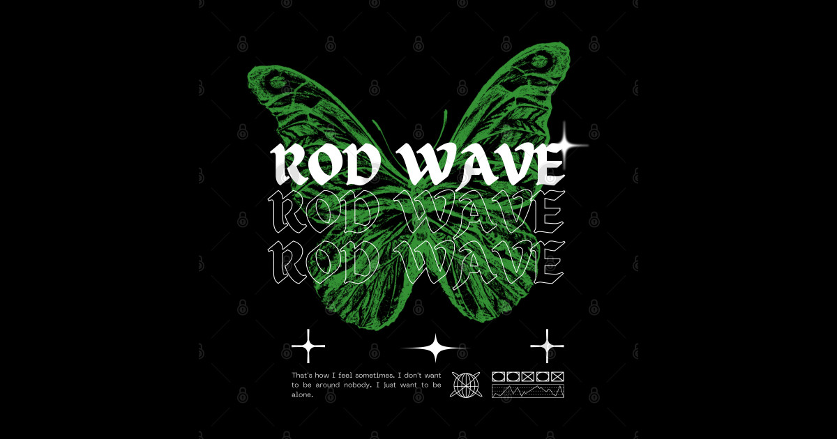 Rod Wave // Butterfly - Rod Wave - Sticker | TeePublic
