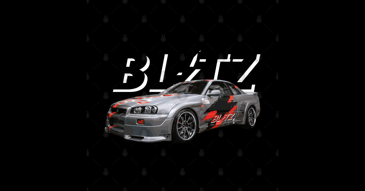 blitz GT-R R34 V spec II N1 Skyline BNR34 KV2 Athlete Silver R348 ...