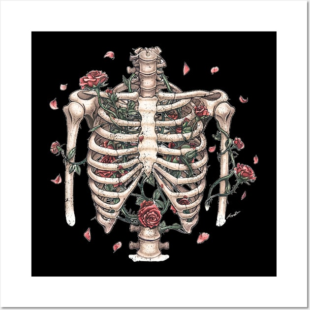 Floral skeleton Halloween design - Floral Skeleton - Posters and Art ...