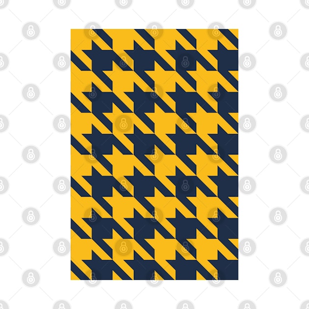 Dark blue and yellow houndstooth pattern - 90s - T-Shirt | TeePublic