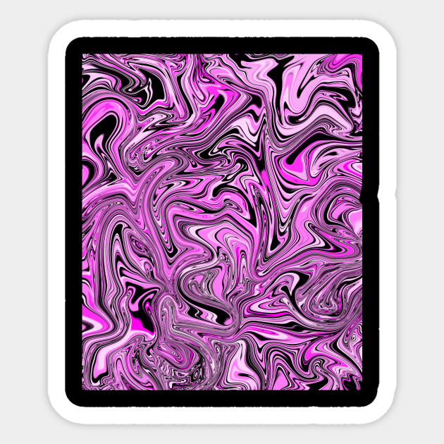 Pink Groovy Pattern - Pink Pattern - Sticker | TeePublic