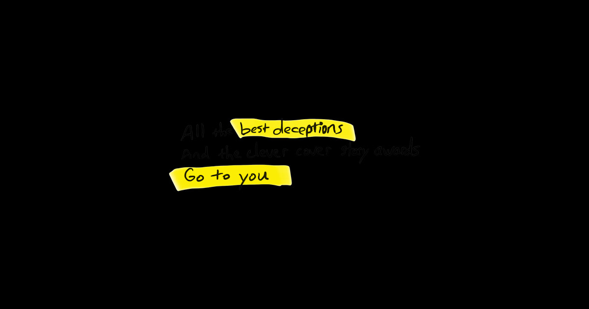 The Best Deceptions handwritten lyrics - Dashboard Confessional ...