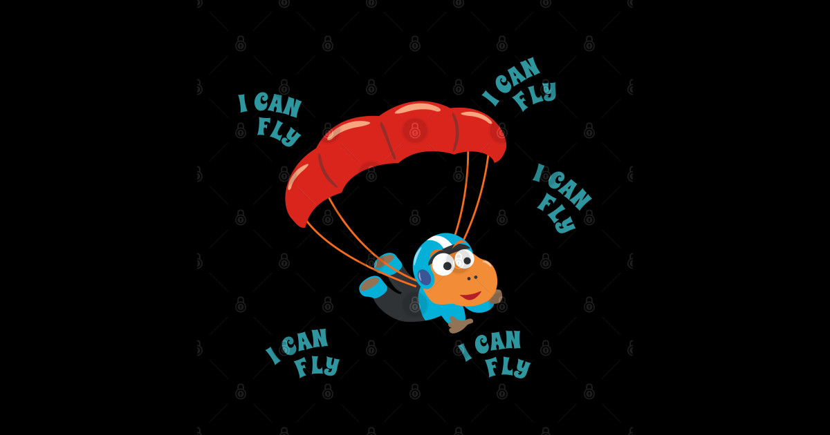 Vector illustration of a cute skydiver. - Skydiving Theme Party ...