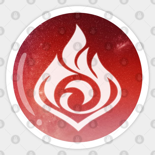 Genshin Impact - Element Pyro - Genshin Impact Element Pyro - Sticker ...
