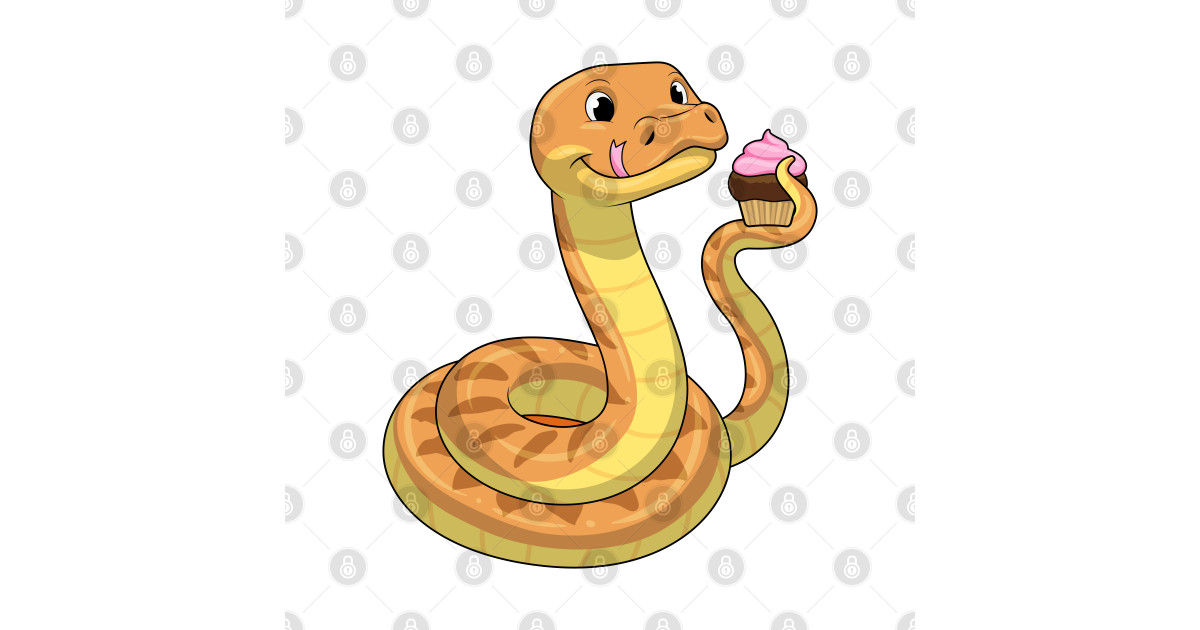 Snake with Muffin - Snakes - Kids T-Shirt | TeePublic