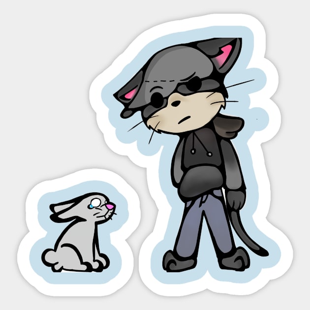 bully gangster cat - Bully - Sticker | TeePublic