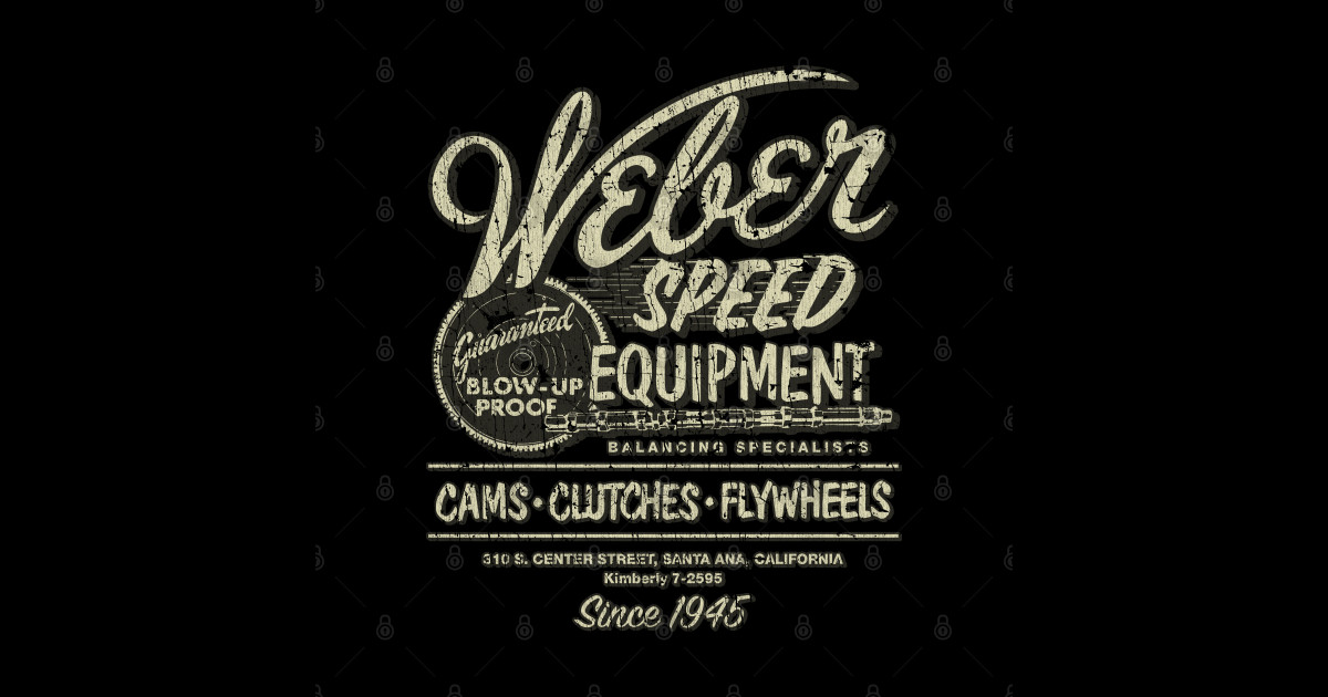 Weber Speed Equipment 1945 - Drag Racing - Sticker | TeePublic