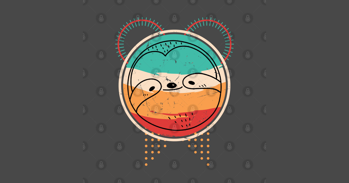 Funny Retro Sloth face - Retro Sloth - T-Shirt | TeePublic