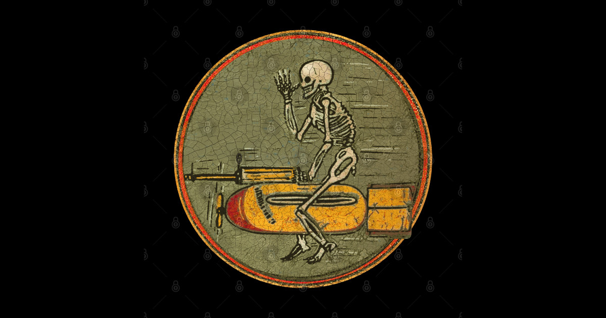 WW2 airforce Skeleton Bomber Patch - Bomber Pilot - Magnet | TeePublic