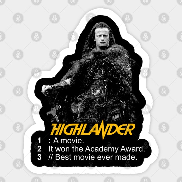 Highlander - There can Only Be One - Highlander - Sticker | TeePublic