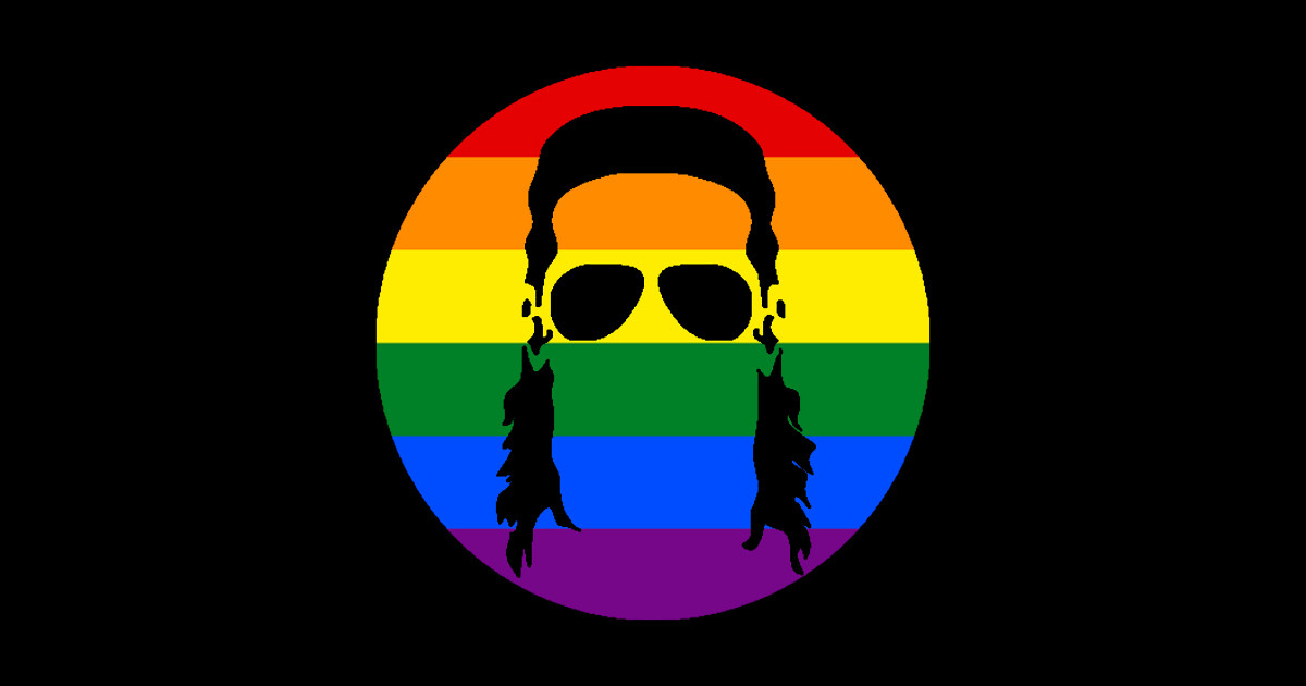 Mullet Silhouette - Rainbow - Mullet - Sticker | TeePublic