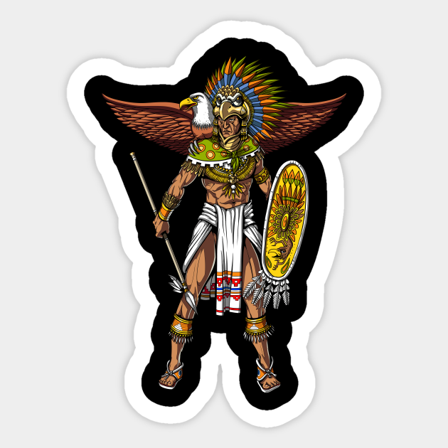 Aztec Eagle Warrior Native Mayan - Aztec Eagle Warrior - Sticker ...