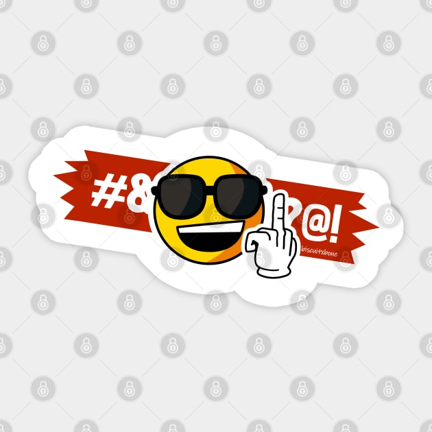 Middle Finger Funny Emoji Smiley - Smiley Face - Sticker | TeePublic