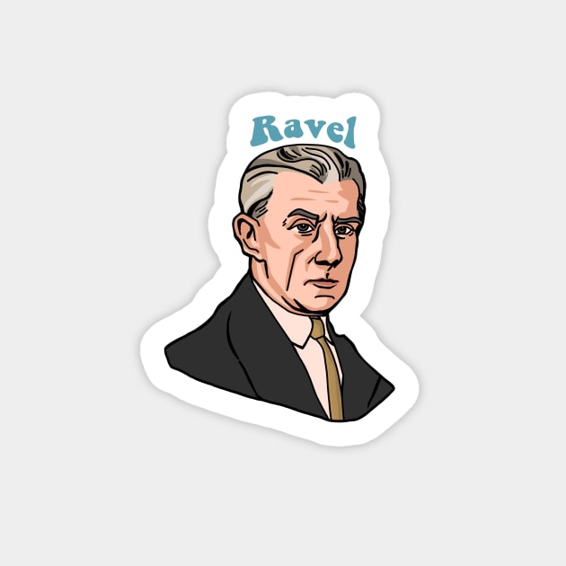 Maurice Ravel Illustration - Maurice Ravel - Sticker | TeePublic