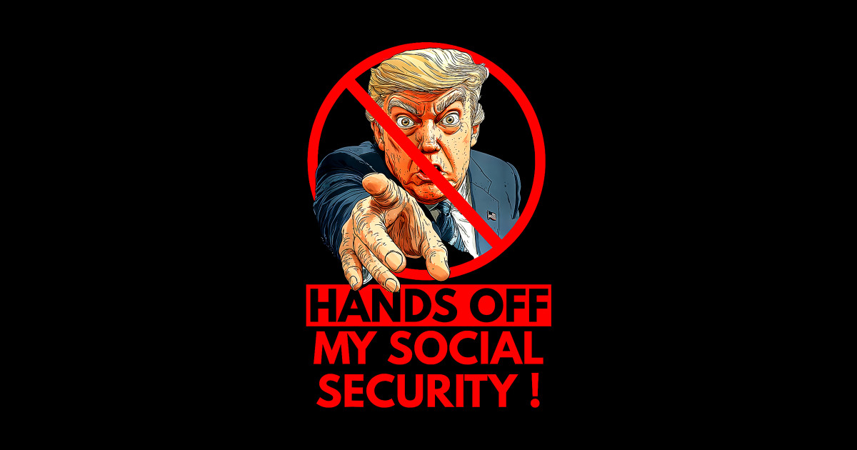hands-off-protest - Hands Off My Social Security - Sticker | TeePublic
