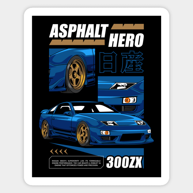 Nissan 300ZX Car - Nissan 300zx Car - Sticker | TeePublic