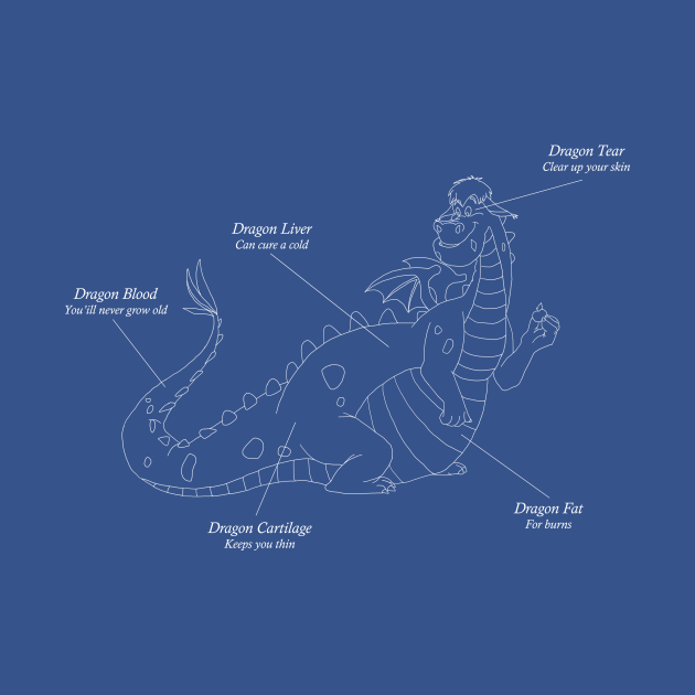 Pete's Dragon Elliot Dragon Blueprint - Petes Dragon - T-Shirt | TeePublic