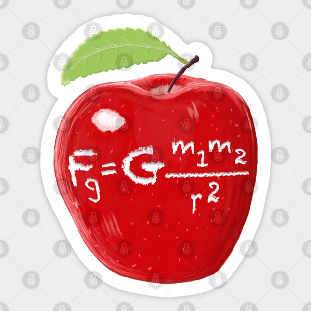 Science Teacher's Isaac Newton Law Of Gravity Apple - Isaac Newton ...