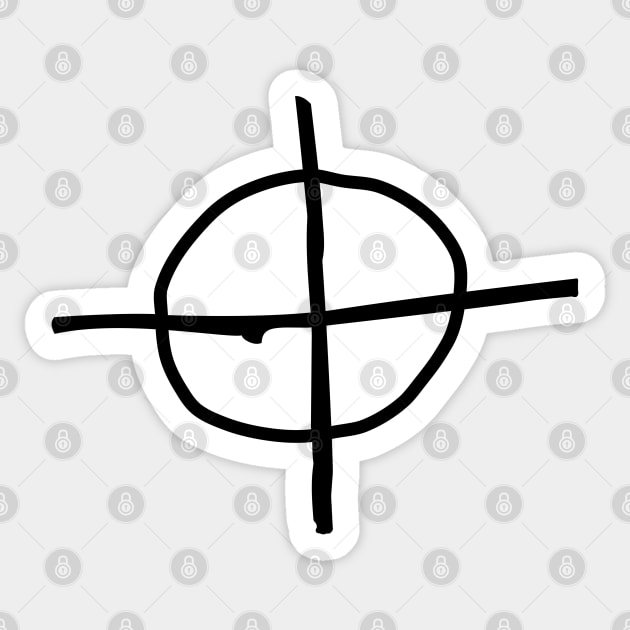 Zodiac Killer Symbol (Front/Back Print) - Zodiac Killer - Sticker ...
