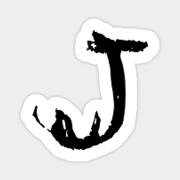 Dark and Gritty Letter J from the ALPHABET - Gothic J - Magnet | TeePublic