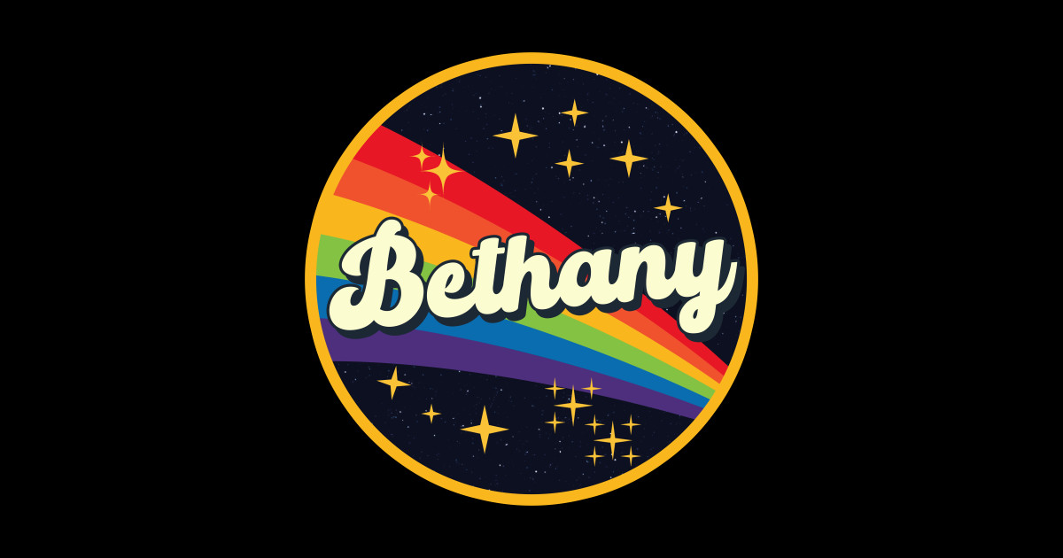 Bethany // Rainbow In Space Vintage Style - Bethany - Sticker | TeePublic