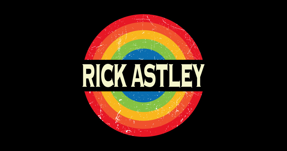 Personalized Rick Name Retro Rainbow Circle Distressed Style ...