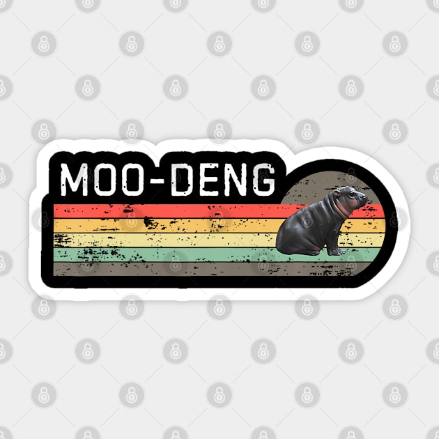 Moo Deng Vintage - Moo Deng - Sticker | TeePublic