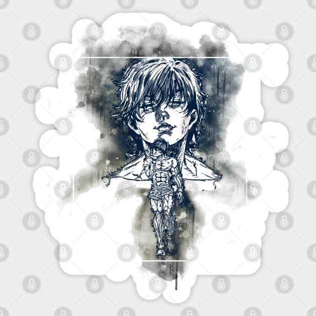Hanma Baki - Baki Hanma Anime - Sticker | TeePublic