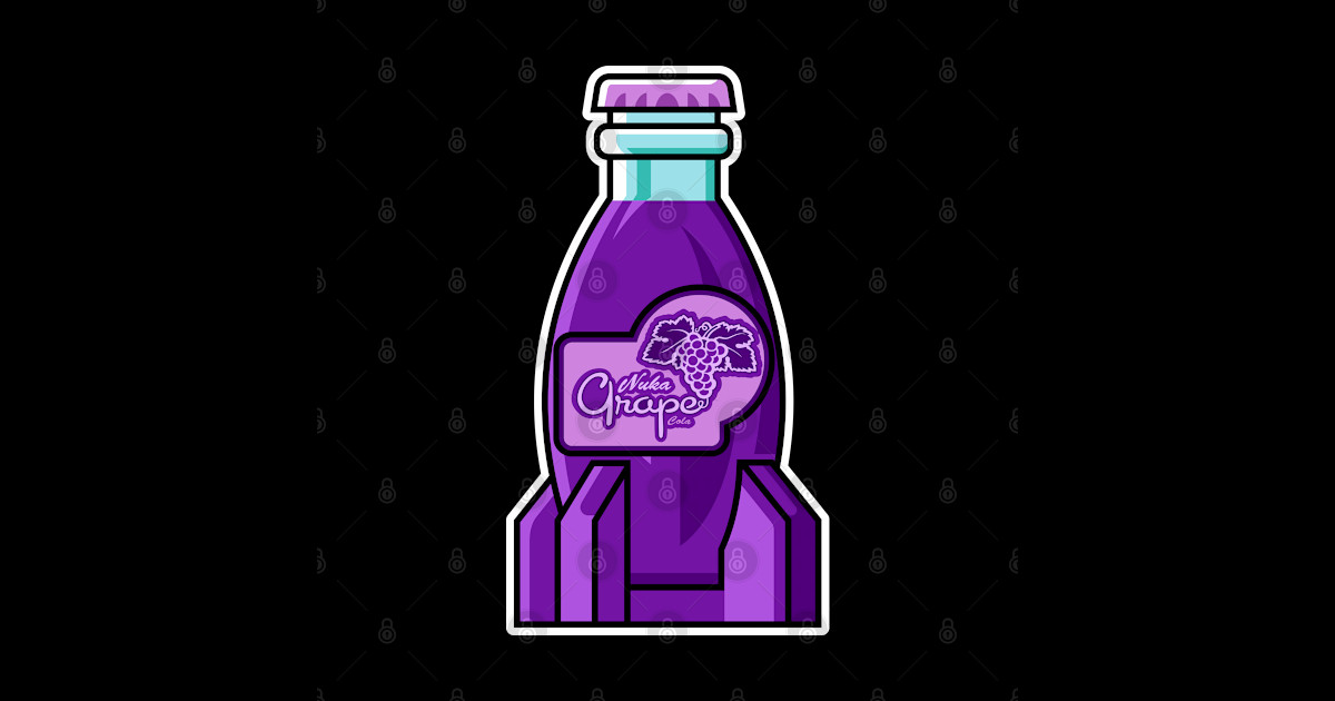 Nuka Grape Bottle - Nuka Grape Bottle - Sticker | TeePublic
