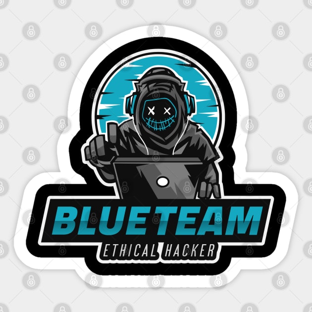 Blue Team | Hacker Design - Blue Team - Sticker | TeePublic