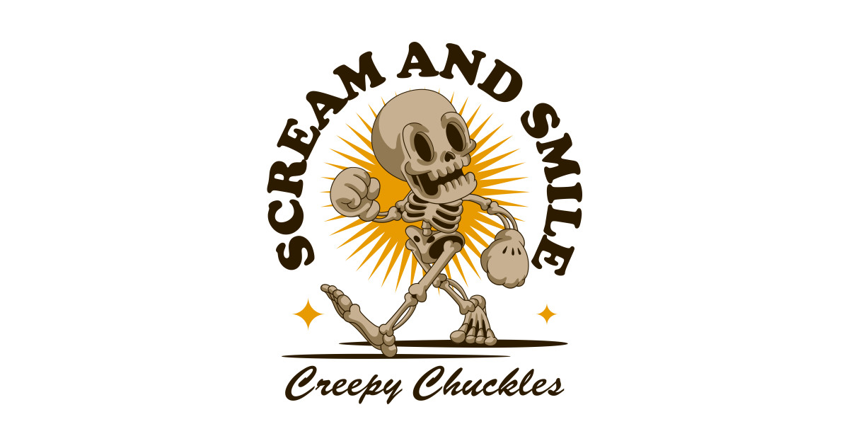 Scream and Smile Skeleton - Scream And Smile Skeleton - T-Shirt | TeePublic
